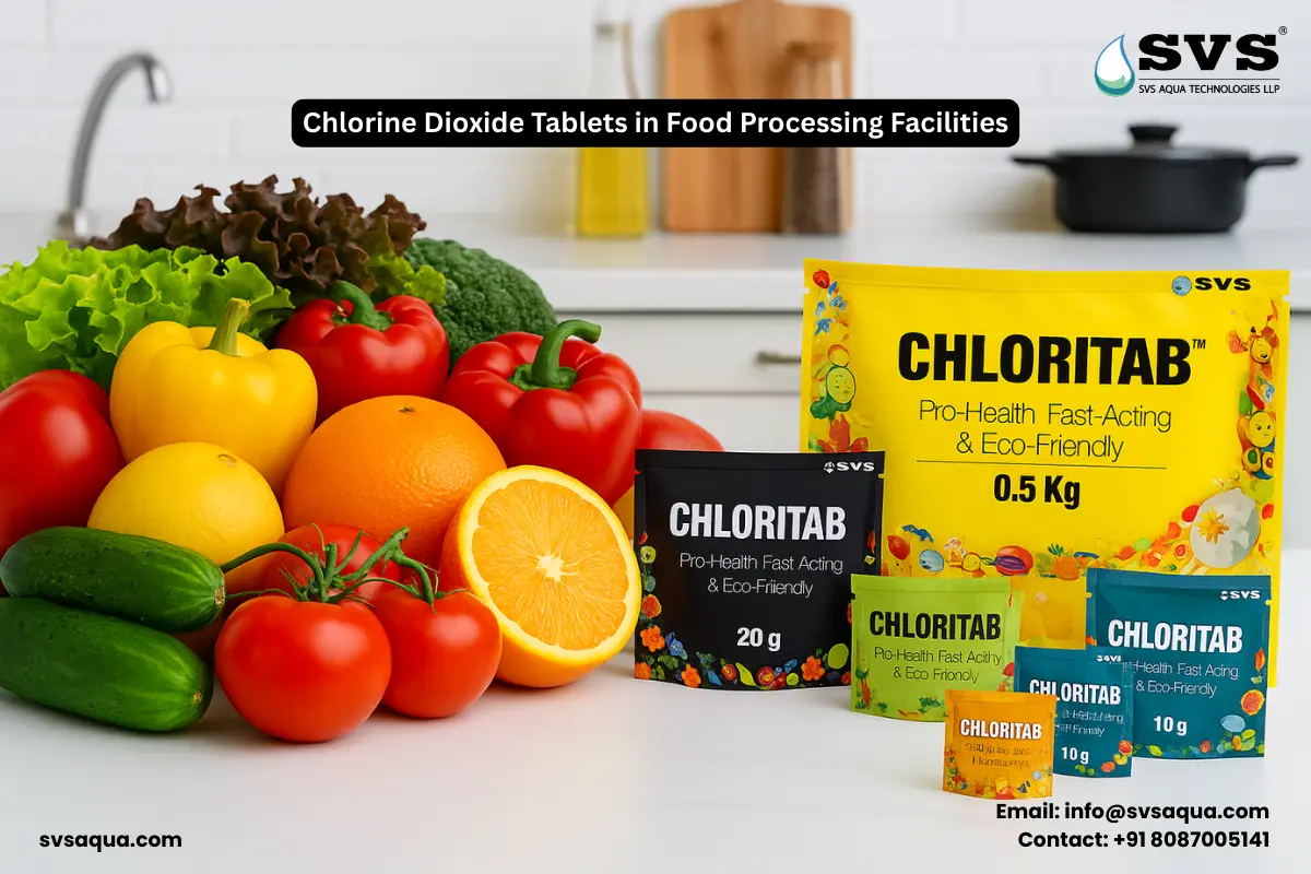 Chlorine Dioxide Tablets for Food Processing | SVS Aqua